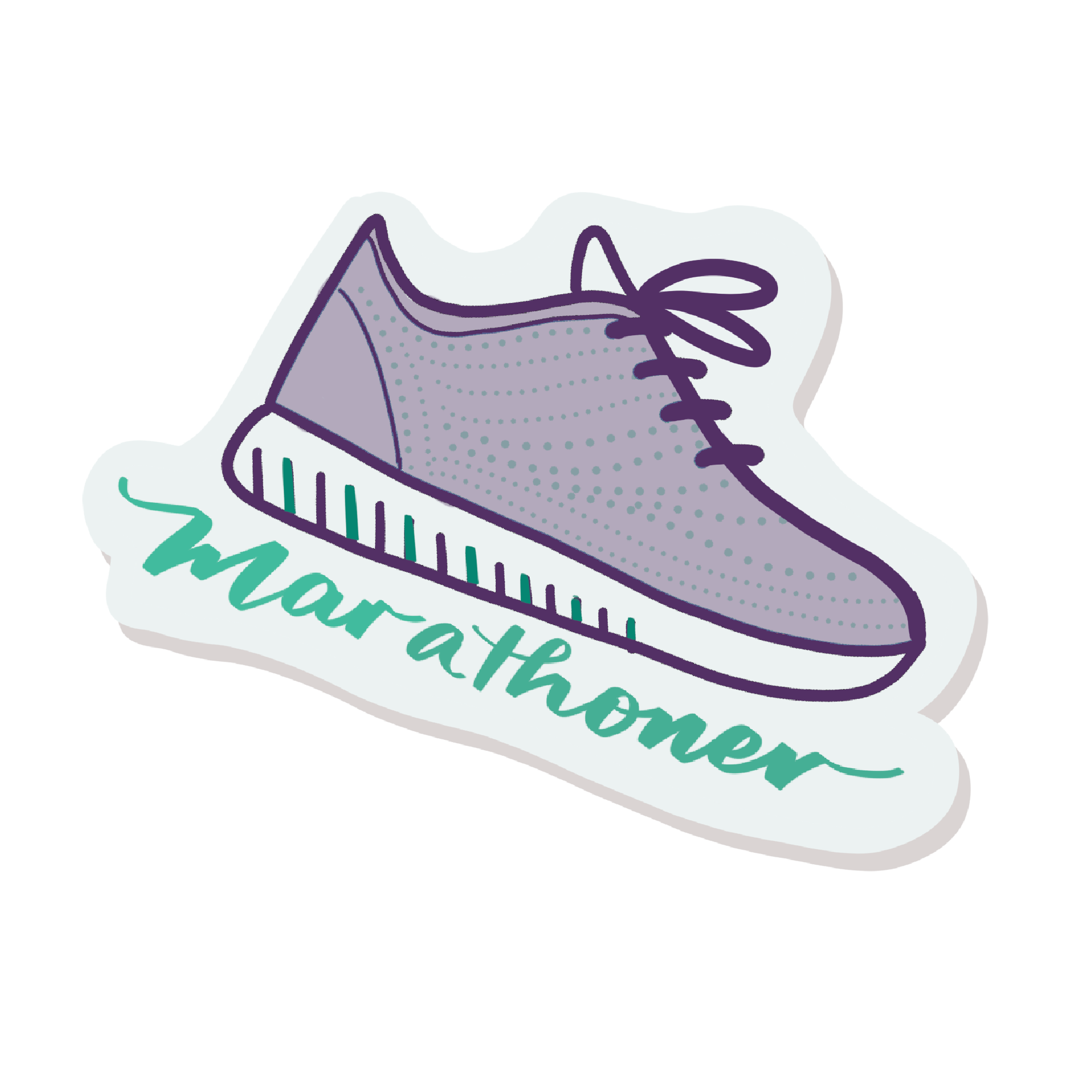 Marathoner sticker, Marathon runner sticker, marathon gift, marathon r ...