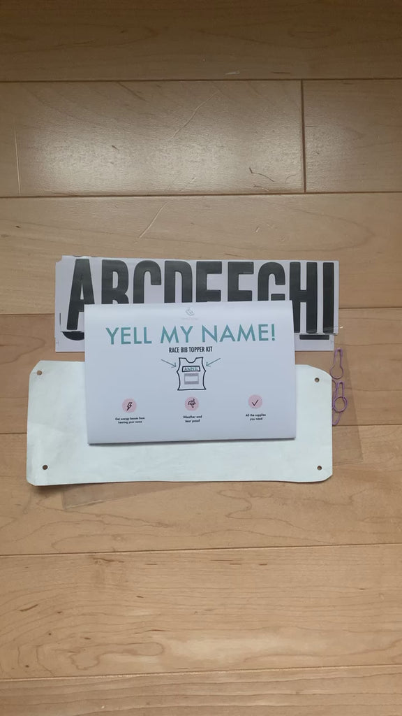 Yell my name race bib kit! Personalized race name bib, custom marathon ...
