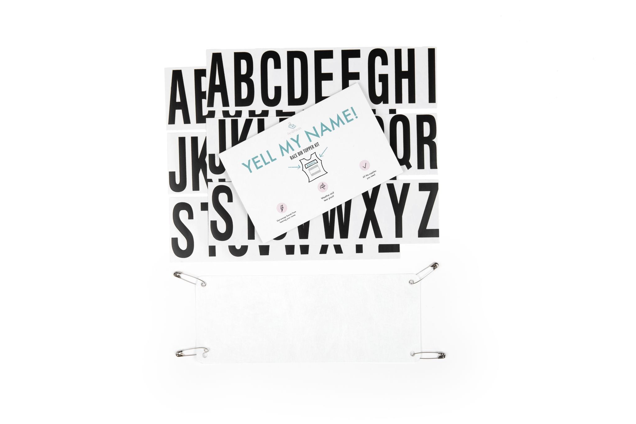 Yell my name race bib topper kit! Personalized race name bib. – Pen and ...