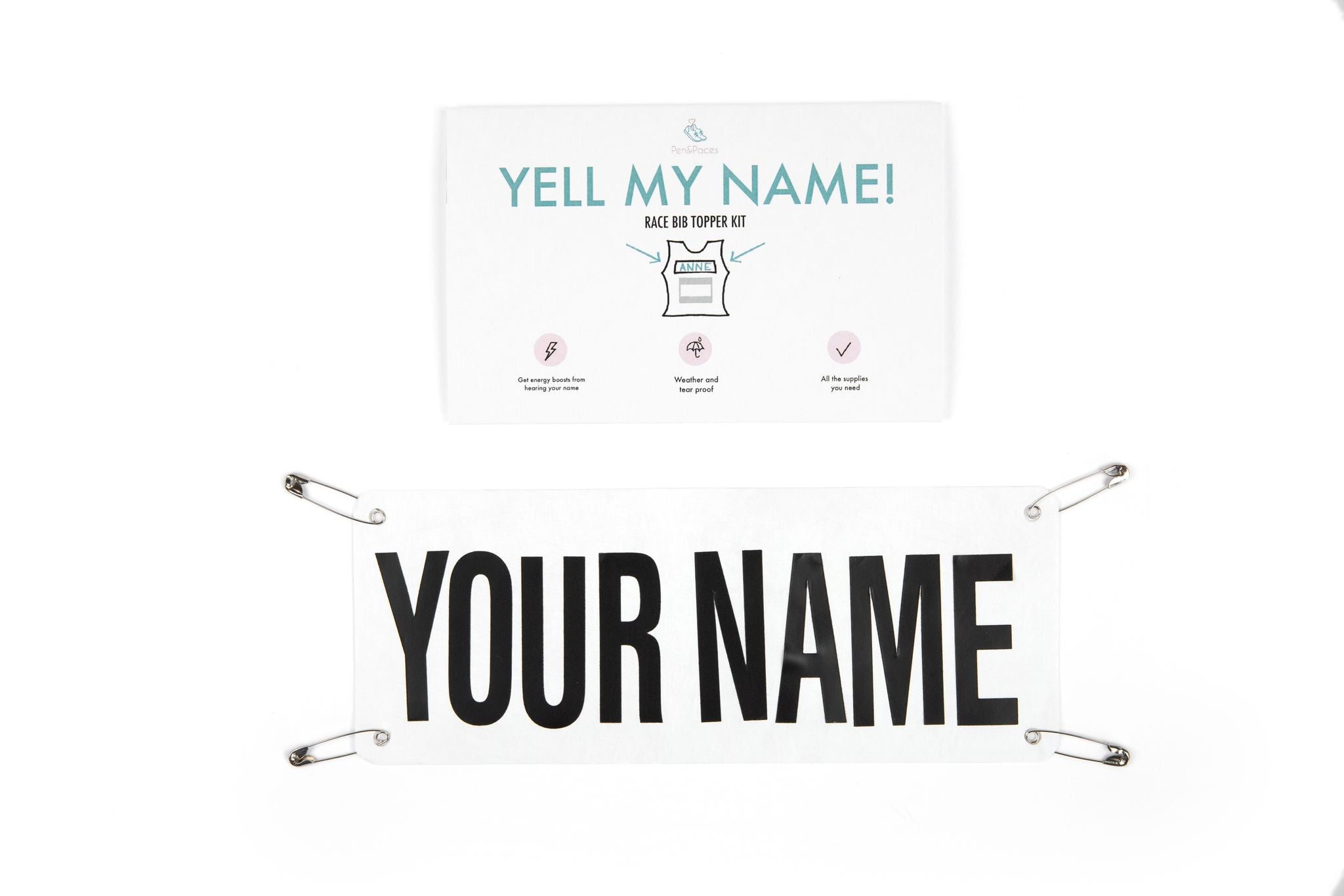 Yell my name race bib kit! Personalized race name bib, custom marathon ...